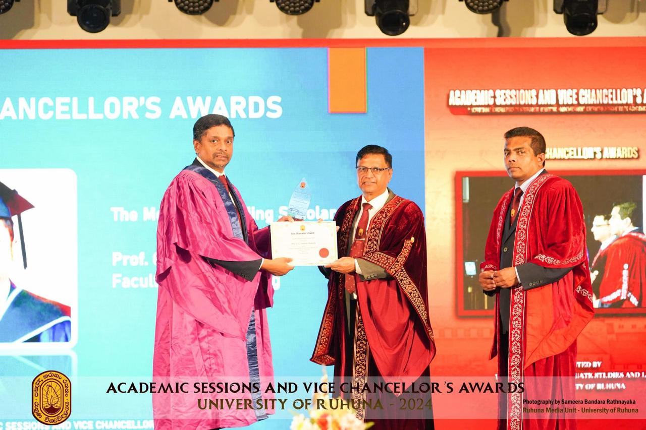 Celebrating Excellence: Prof Tushara Chaminda Receives Two Prestigious ...