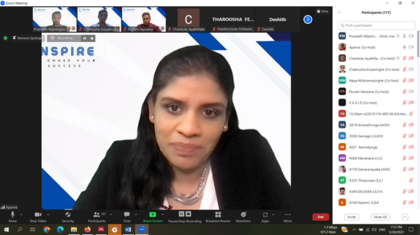 Fifth Session of “INSPIRE” Webinar Series – “Groom Yourself to Become a ...