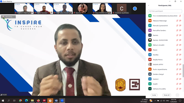 Fifth Session of “INSPIRE” Webinar Series – “Groom Yourself to Become a ...