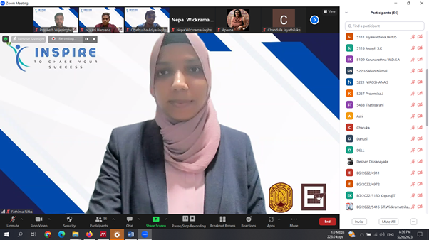 Fifth Session of “INSPIRE” Webinar Series – “Groom Yourself to Become a ...