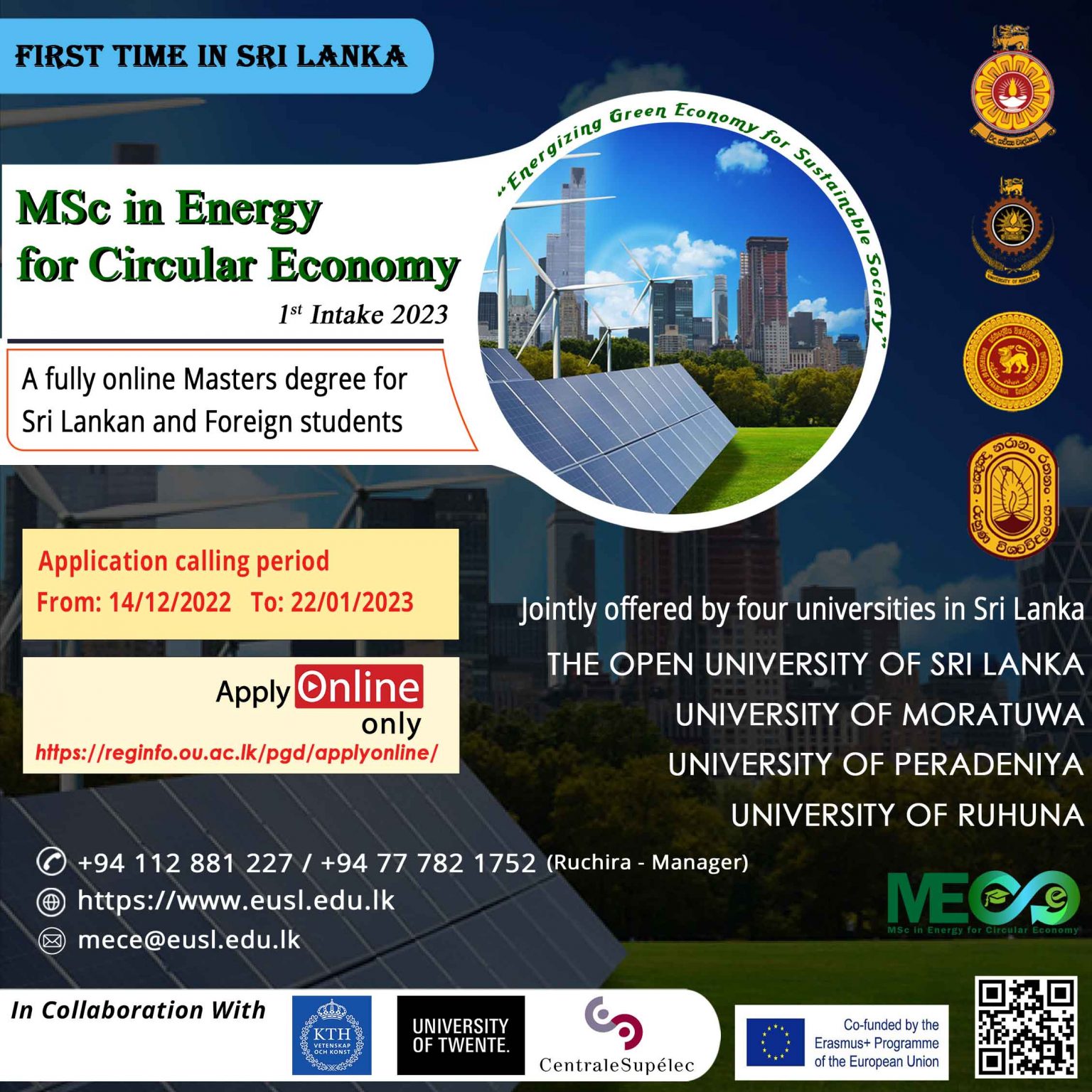 Commencement of MSc in Energy for Circular Economy – Faculty of ...